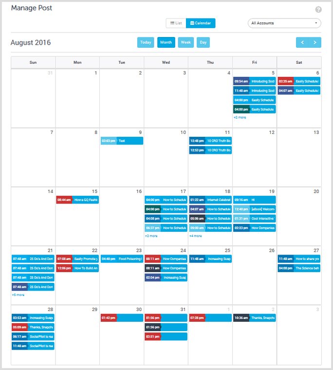 Introducing Social Media Calendar By Socialpilot Visualize Your Plan
