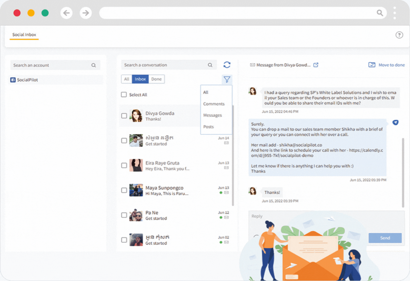 Facebook Inbox - SocialPilot