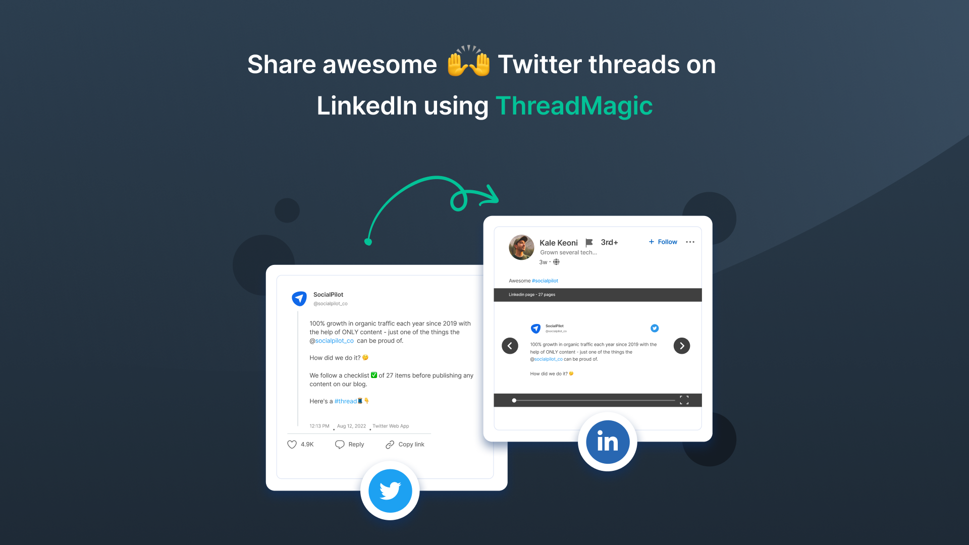 ThreadMagic - Share Your Twitter Threads on LinkedIn