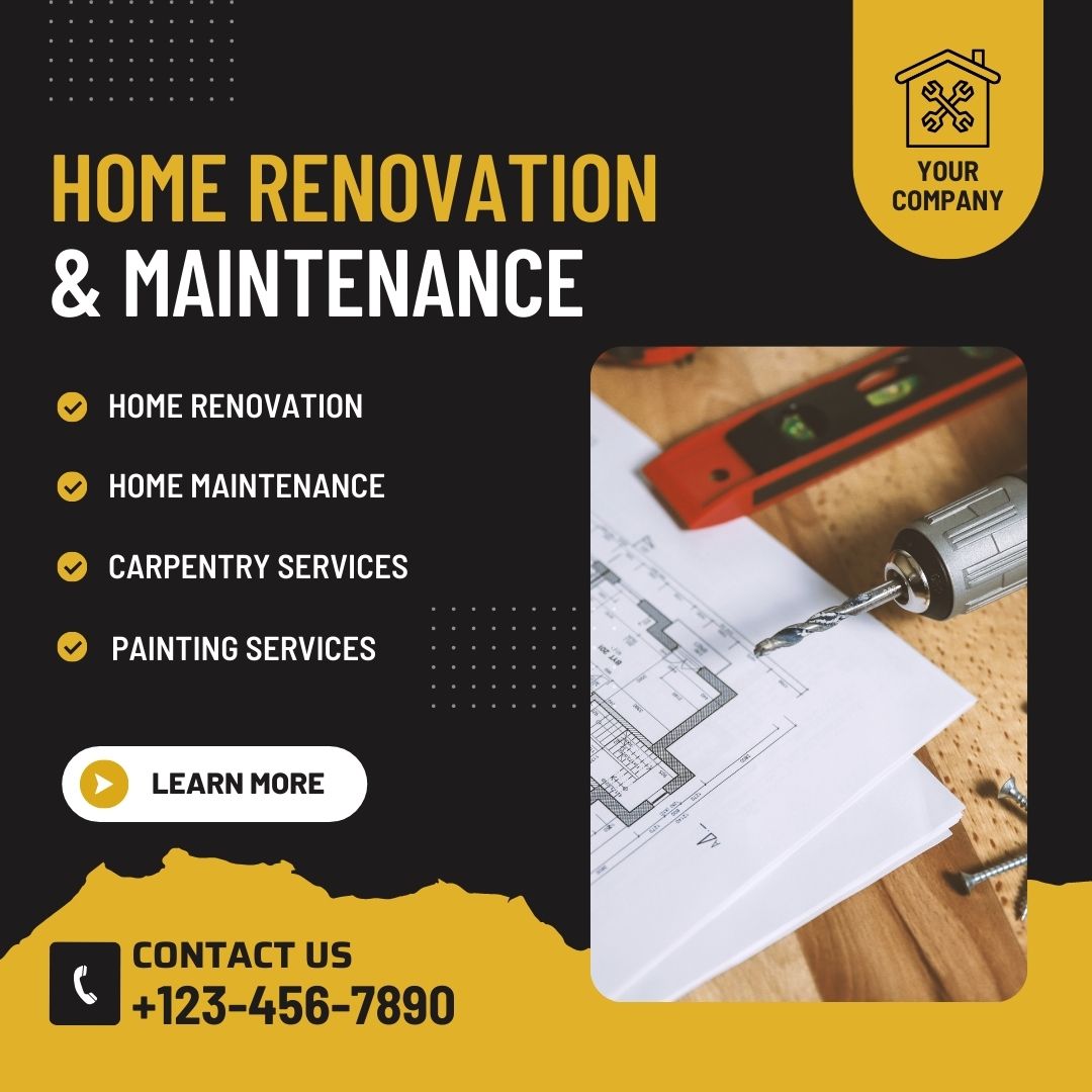 Catchy and Creative Social Media Templates for House Repair Services
