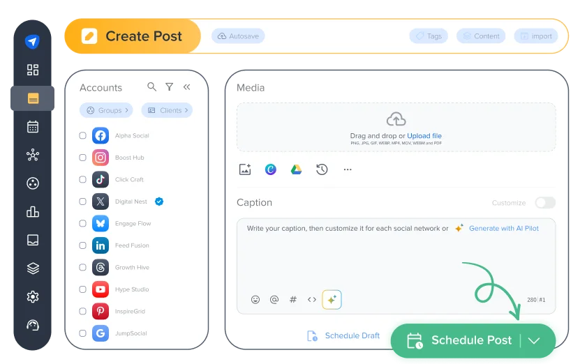 Your All-In-One Social Media Scheduler | SocialPilot